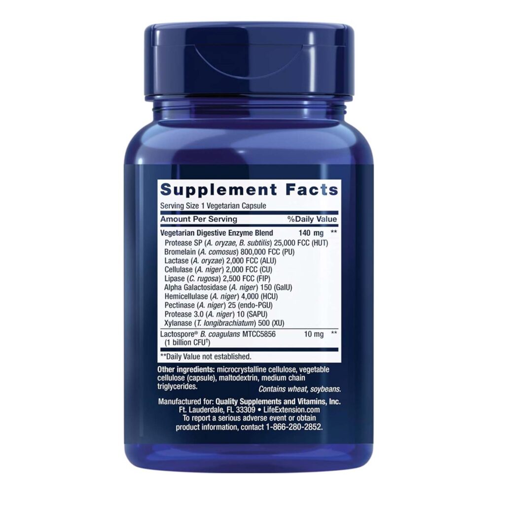 Life Extension Enhanced Super Digestive Enzymes & Probiotics, 60 Veg ...
