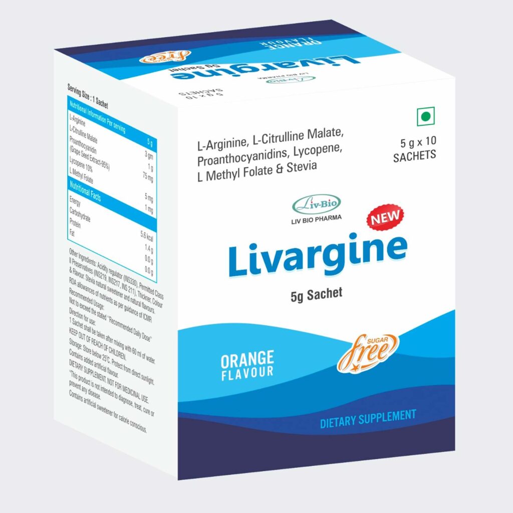 LivBio Livargine, Vascular Health, 10 sachets - FM Nutrition