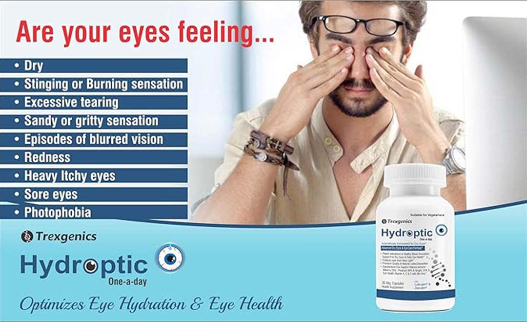 Trexgenics Hydroptic, Advanced Dry Eyes Care Formula, 30 Veg Capsules ...
