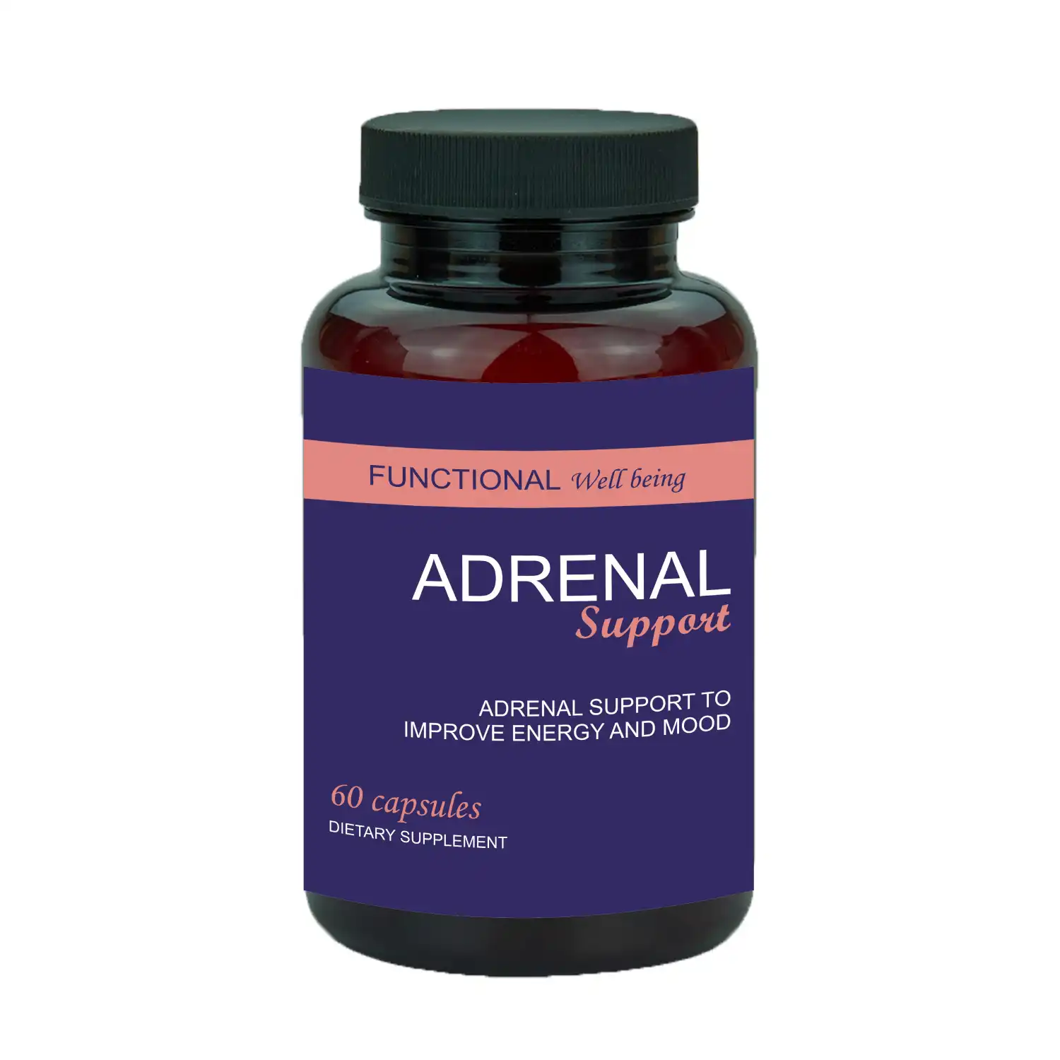 Functional Wellbeing Adrenal Support, 60 Veg Capsules - FM Nutrition